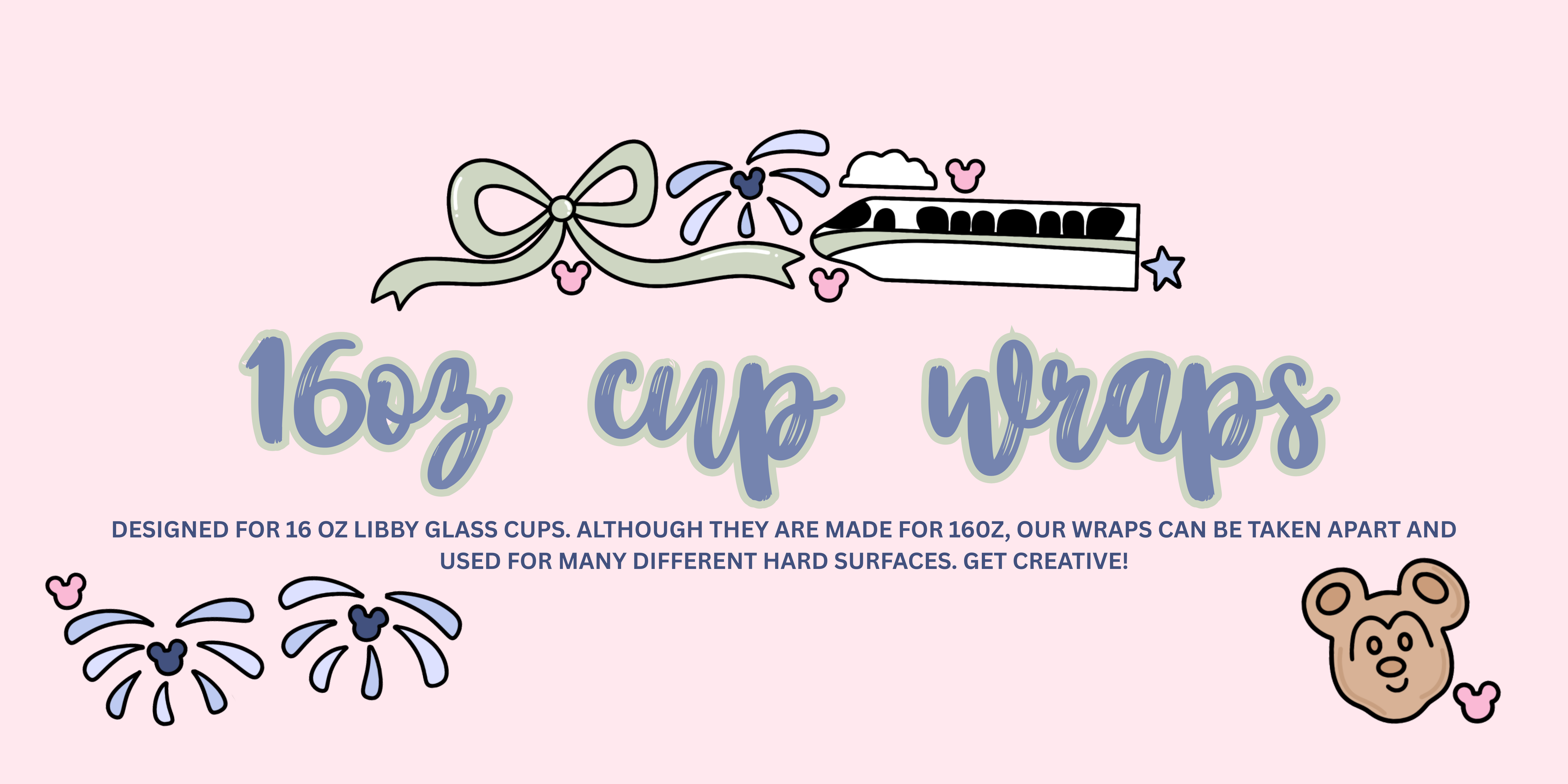 16OZ CUP WRAPS – all things labeled with mouse magic
